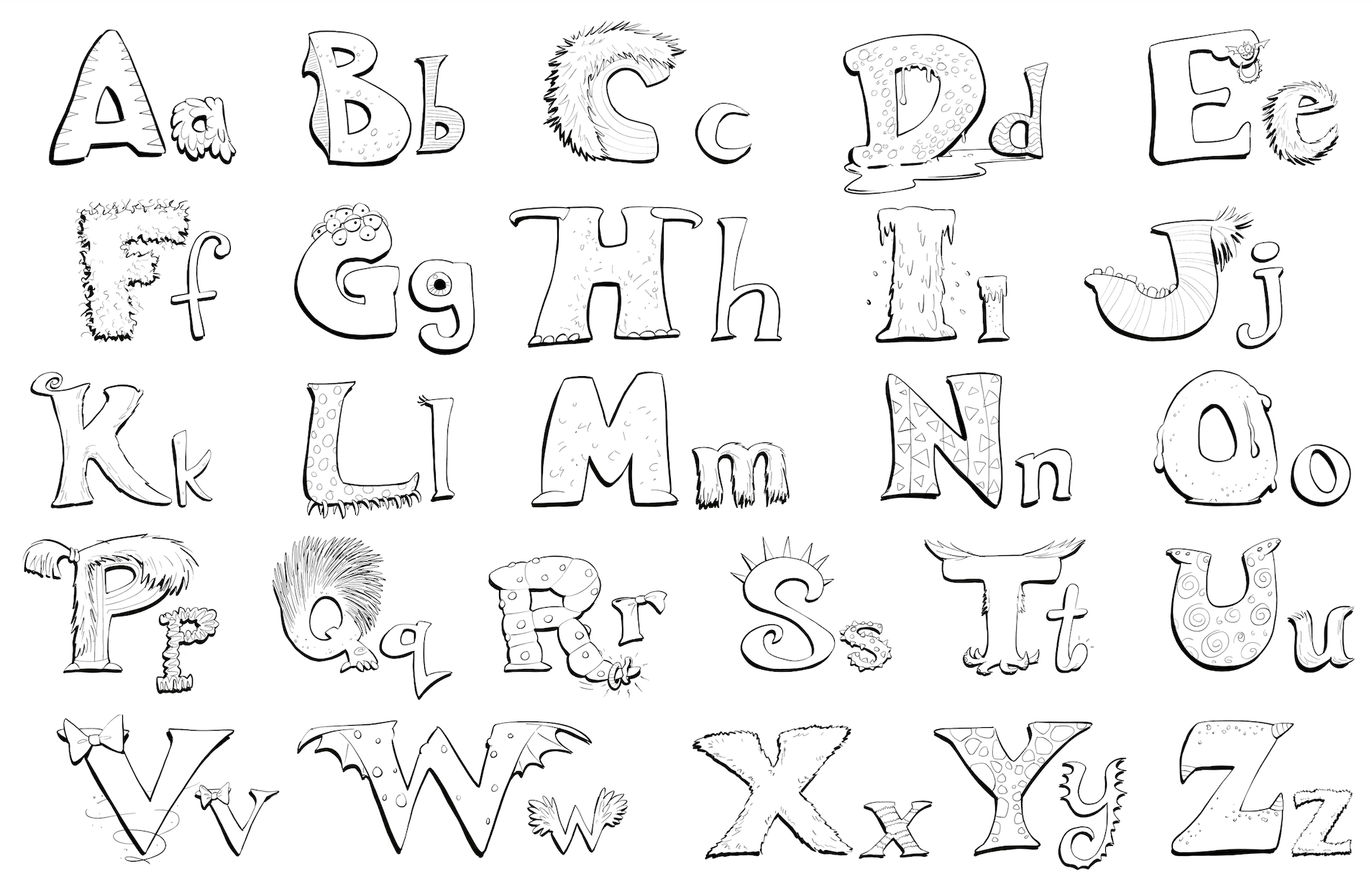 My Monster Alphabet Coloring Book - Flashlight Press